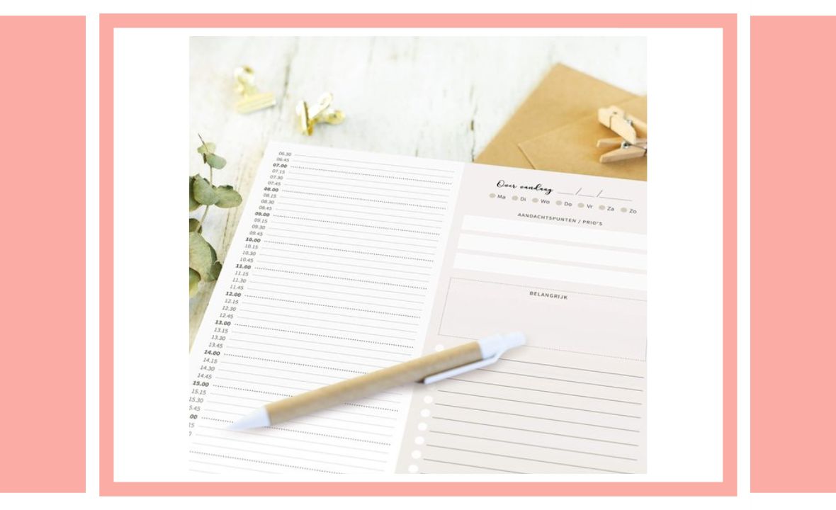 Voorbeeld planning lepeltheorie - Plan je slanker