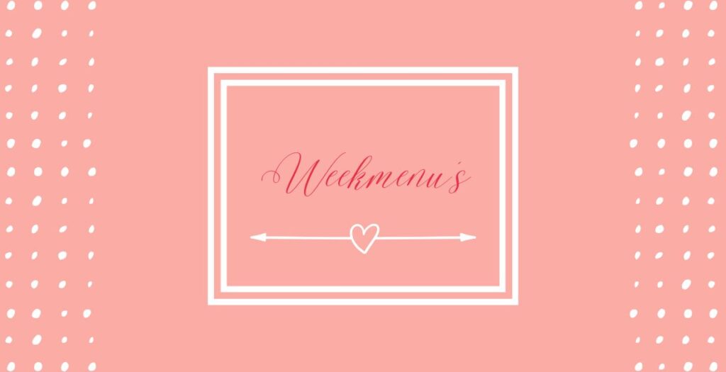 Plannen en weekmenu's - Plan je slanker